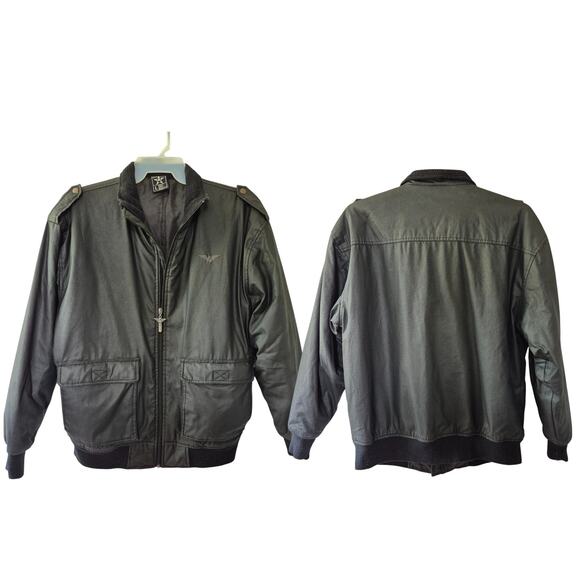 Avirex | Jackets & Coats | Avirex Black Cotton Canvas Aviator Bomber ...